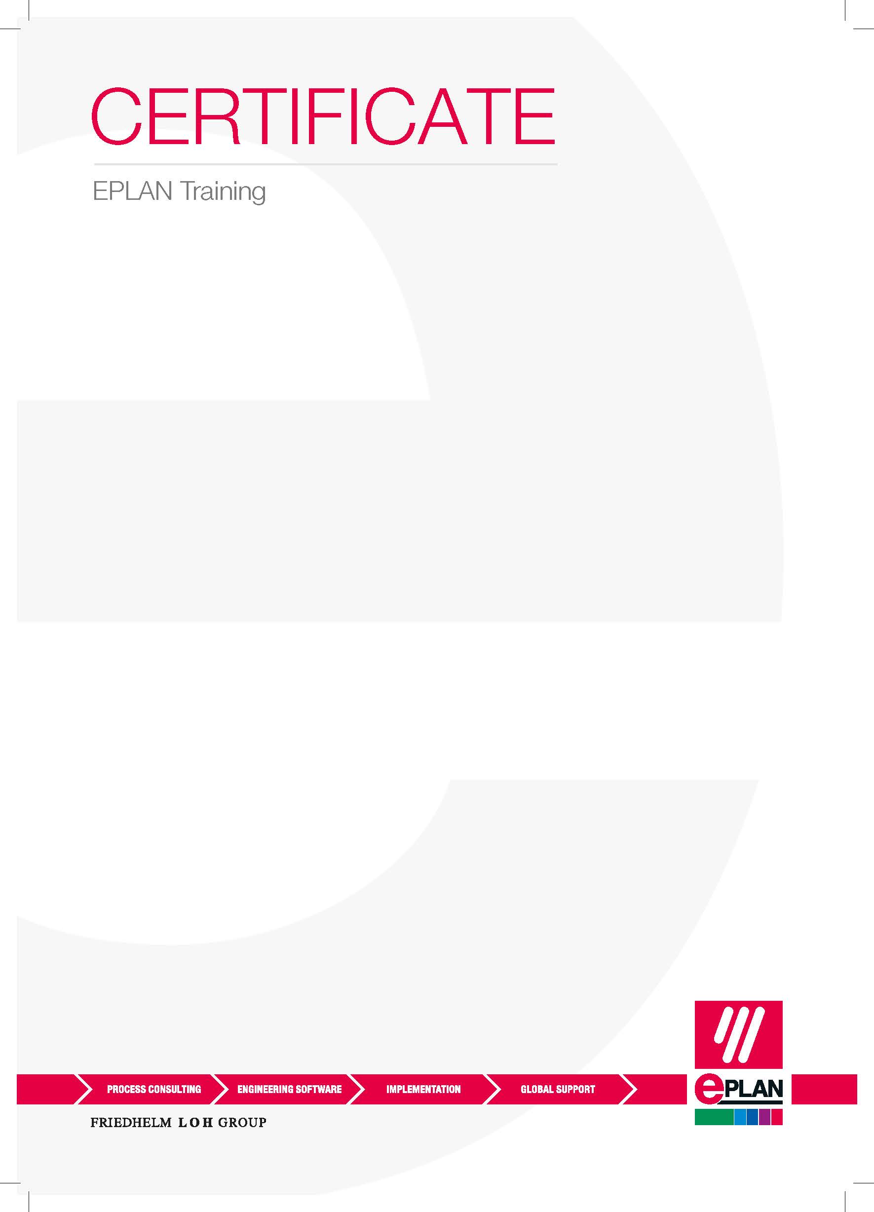 EPLAN Certificate Training, A4, Certificates, Training